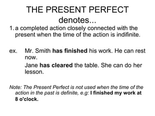 The perfect tenses | PPT
