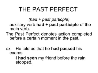 The perfect tenses | PPT