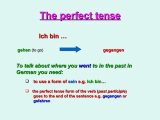 The Perfect Tense (Sein) Cl | PPT