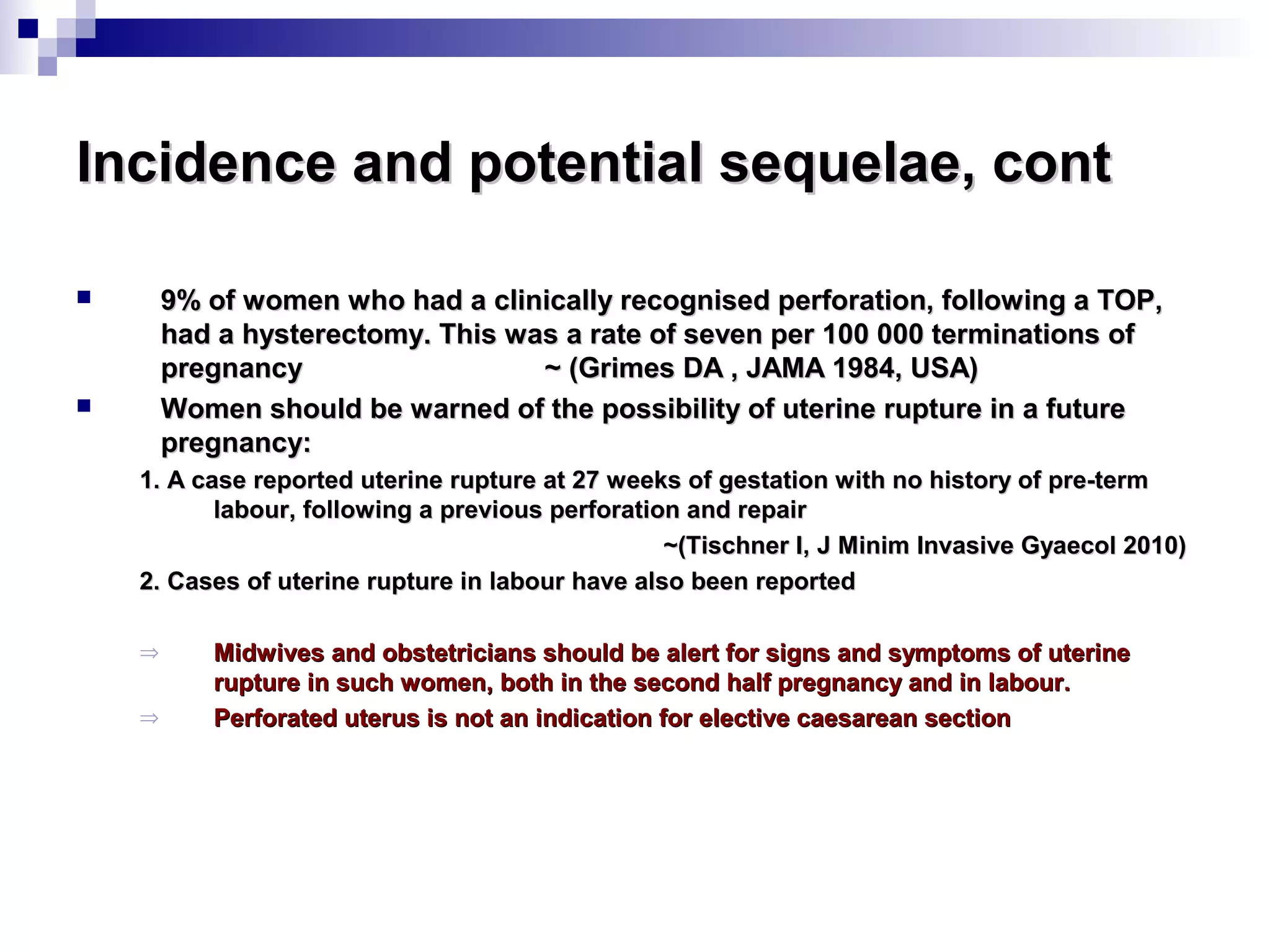 The perforated uterus | PPT