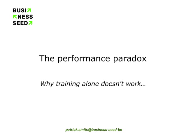 The Performance Paradox | PPT