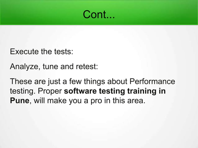 The performance testing process and important aspects related to it | PPT