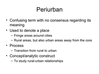 The peri urban problematique_Dr Vishal Narain | PPT
