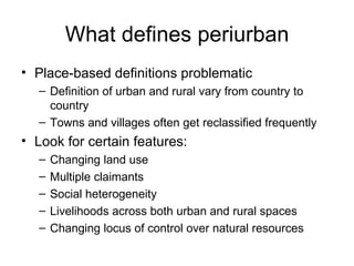 The peri urban problematique_Dr Vishal Narain | PPT