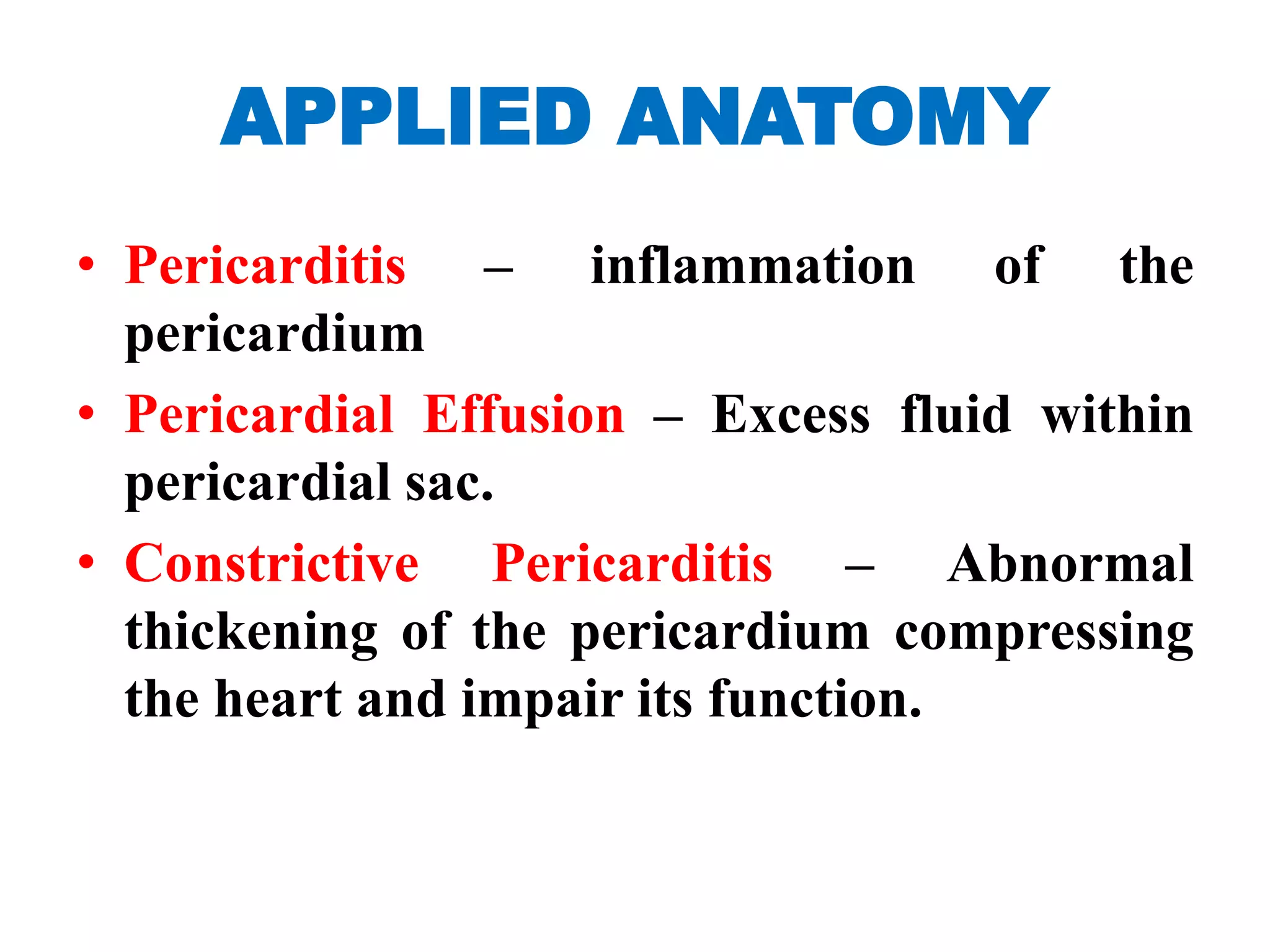 The pericardium | PPTX | Heart and Cardiovascular Diseases | Diseases ...