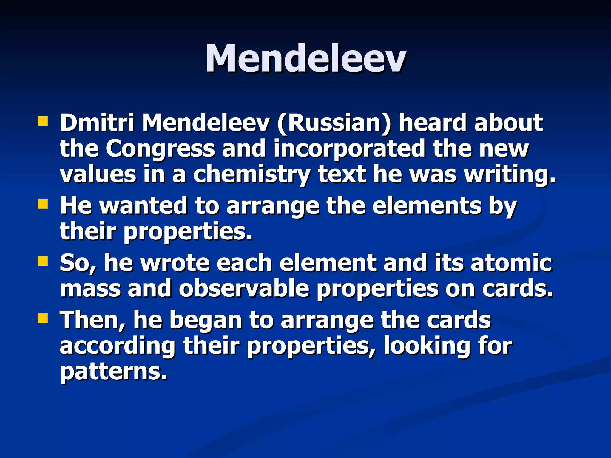 The Periodic Law | PPT