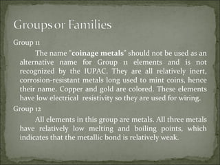 The periodic table | PPT