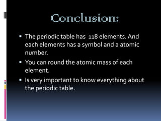 The periodic table | PPT