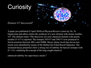 The periodic table | PPTX