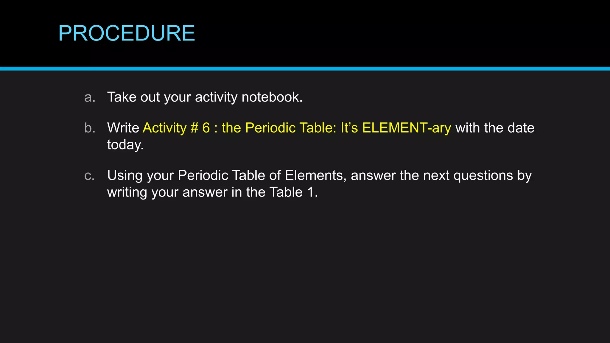 Periodic Table of Elements Grade 7 1st Quarter | PPTX