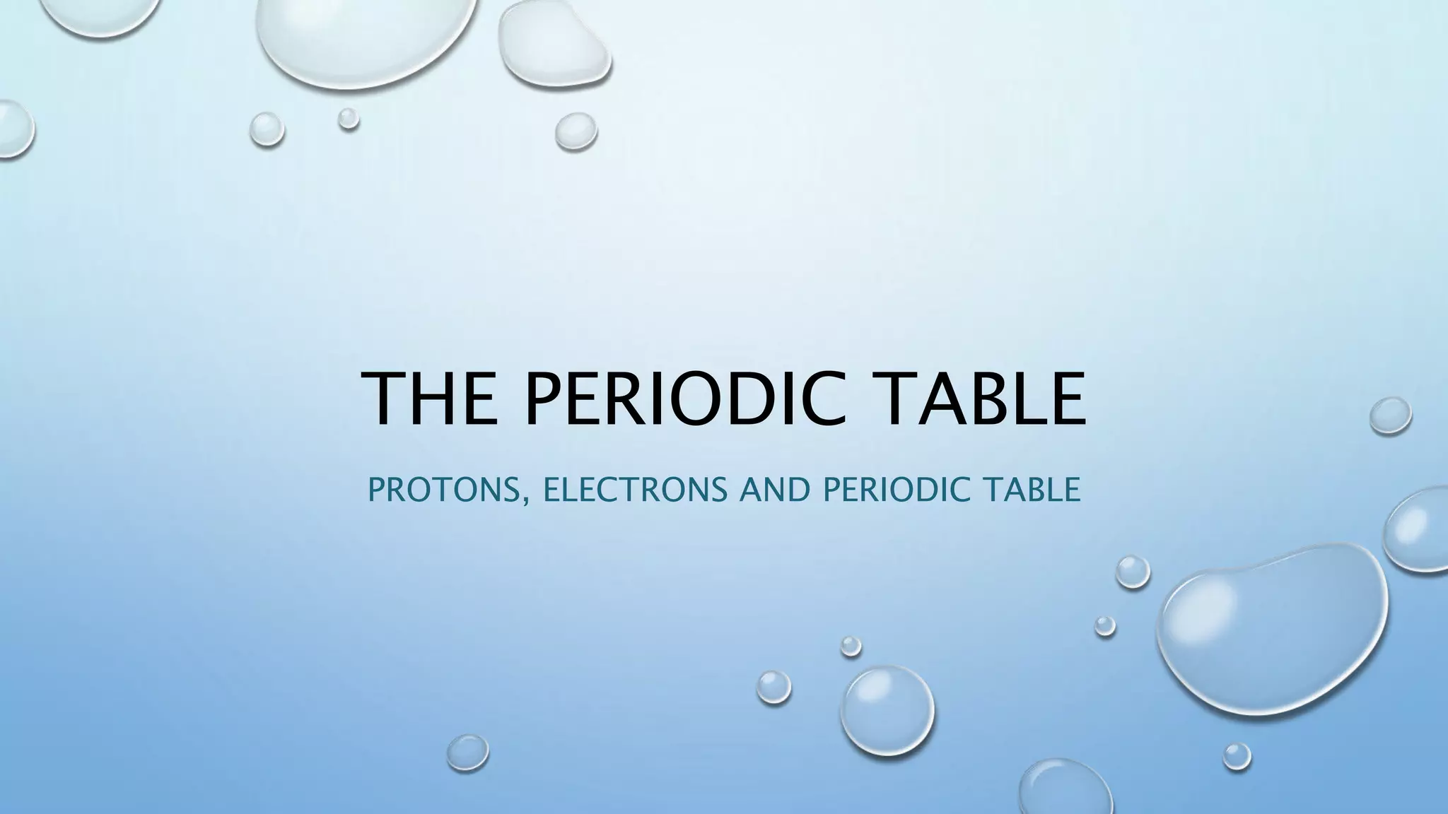 The periodic table | PPT
