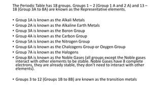 The Periodic Table | PPTX | Chemistry | Science
