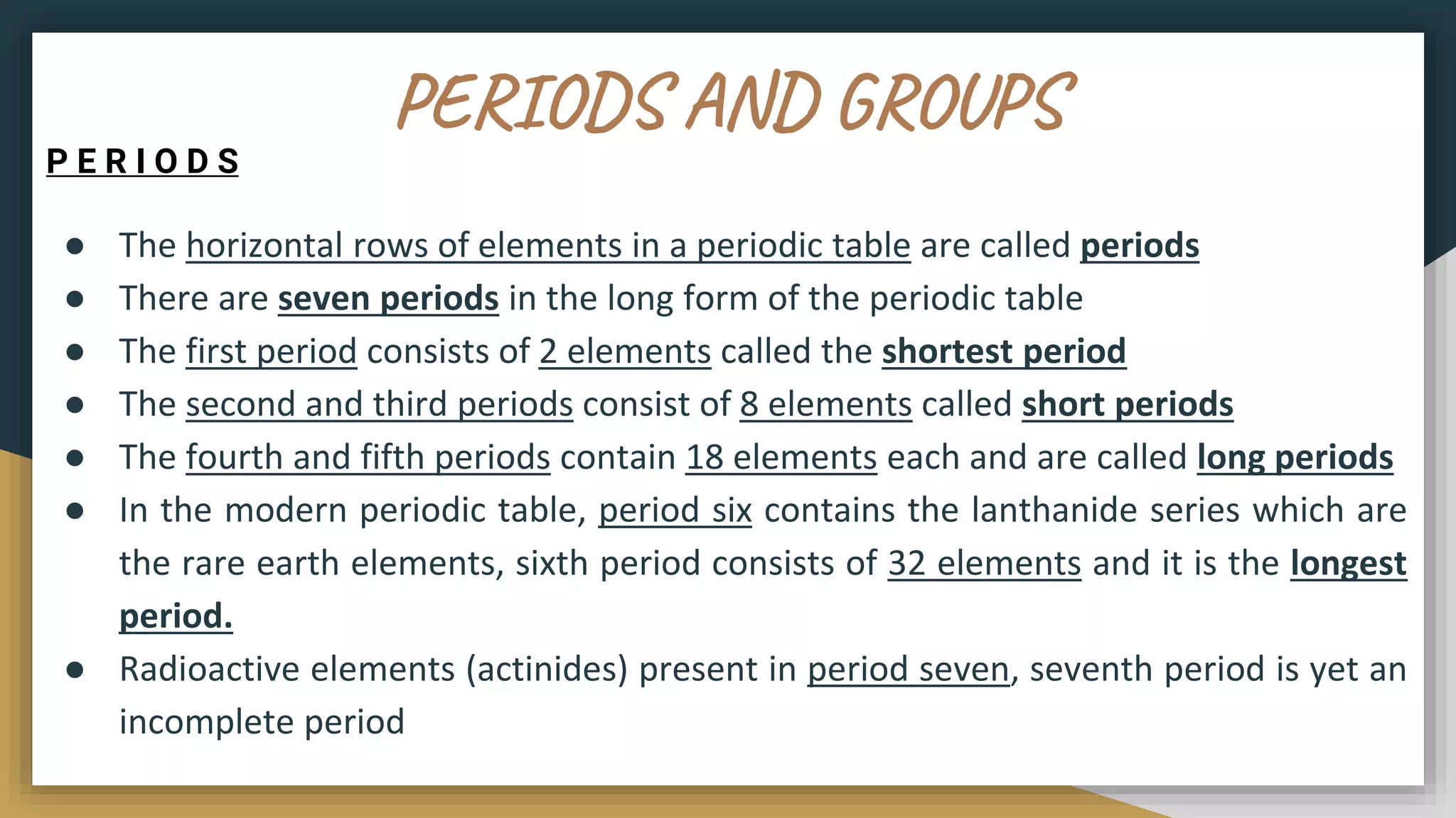 THE PERIODIC TABLE | PPTX