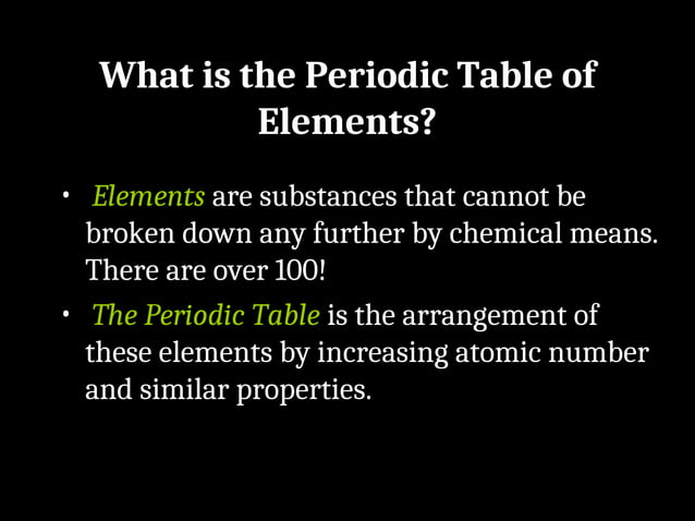 The Periodic Table, full introduction and explanation | PPT