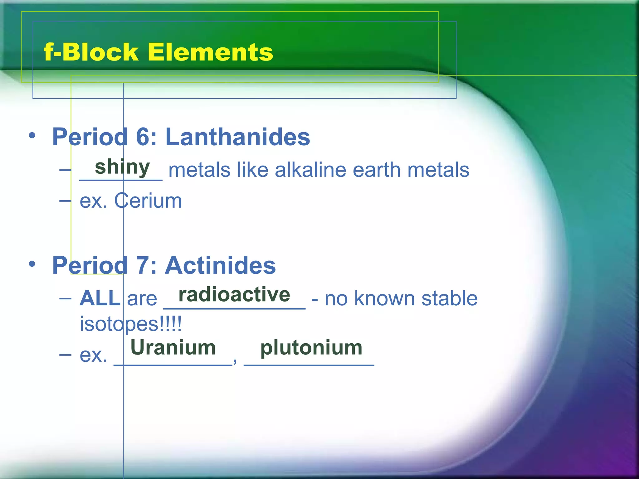 The periodic table classification | PPT