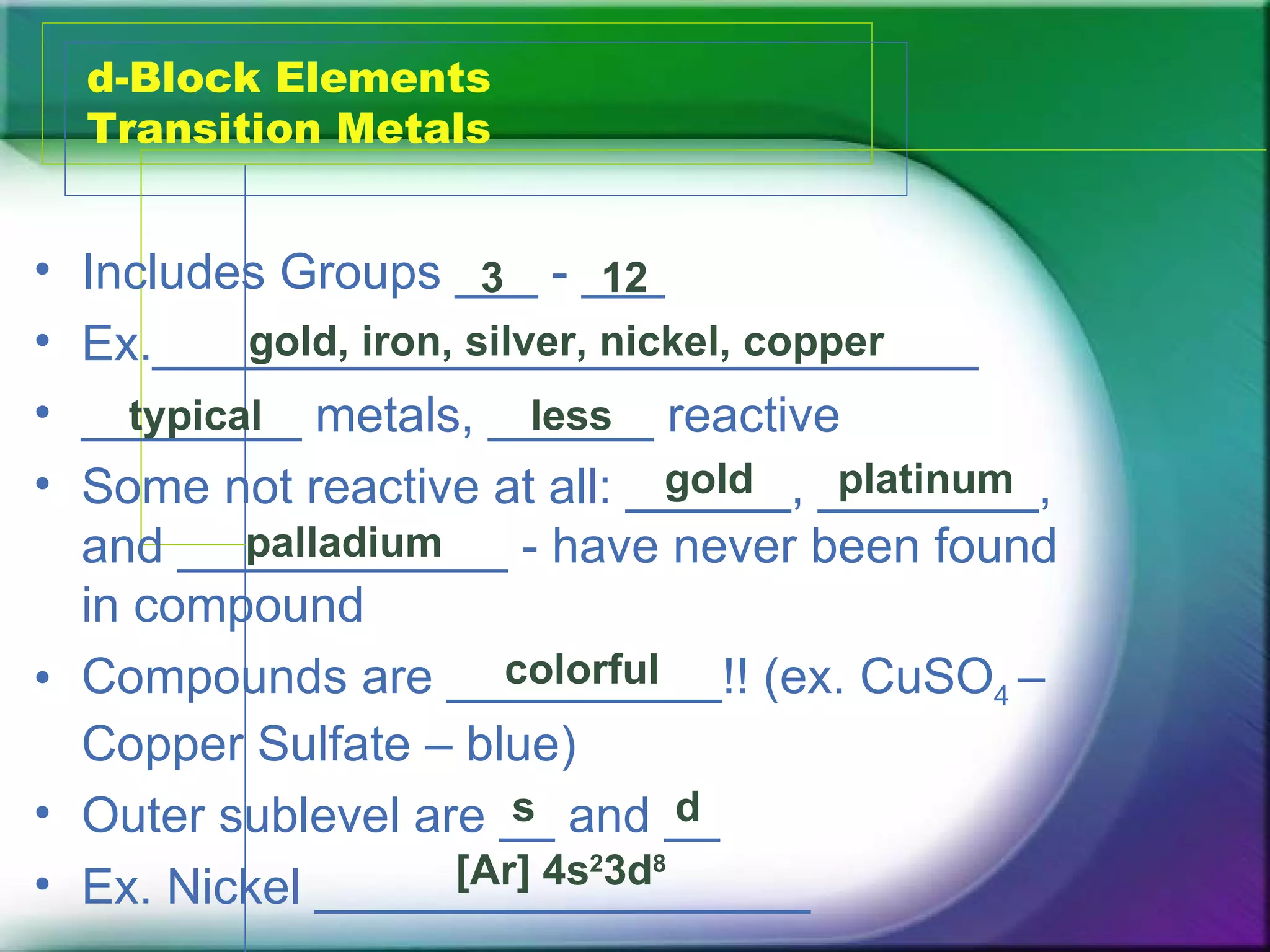 The periodic table classification | PPT
