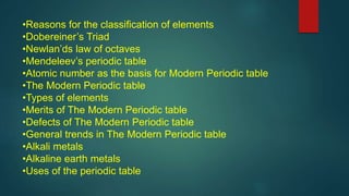 The periodic table - Part ii (icse board) | PPTX