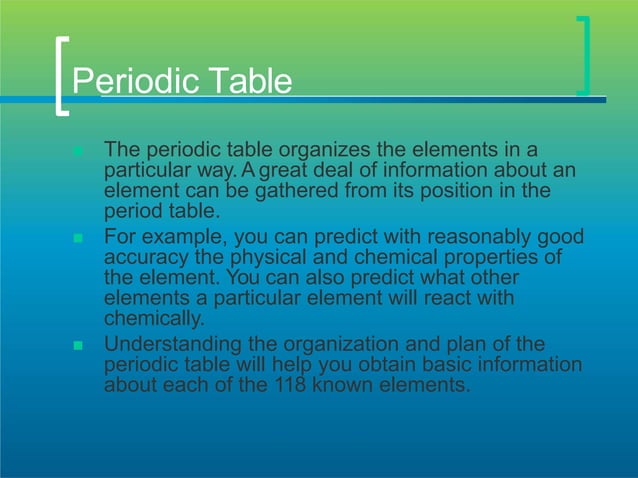 The Periodic Table final.pptx for chemistry | PPT