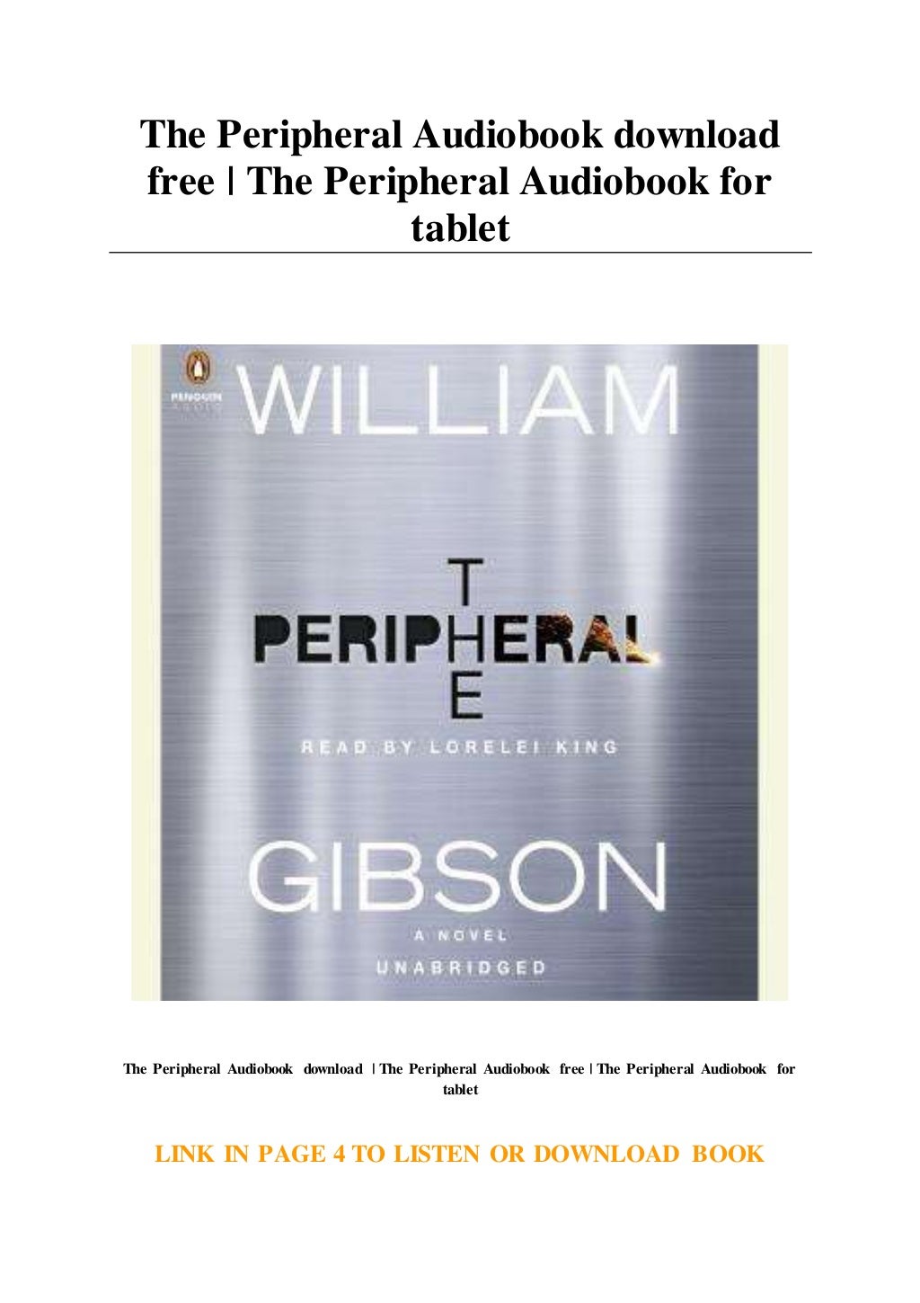 The peripheral trilogy - plazajes