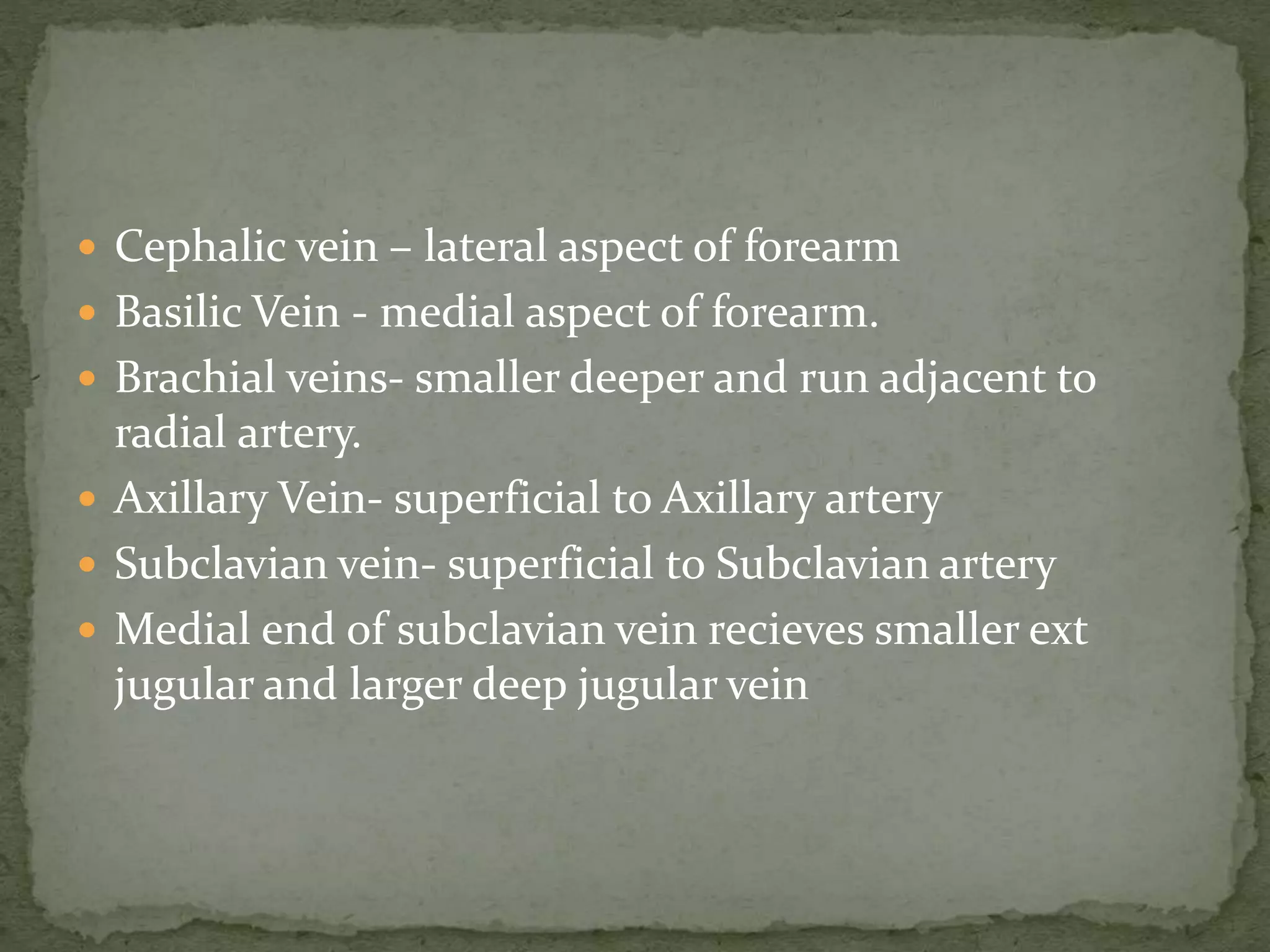 The peripheral veins | PPTX