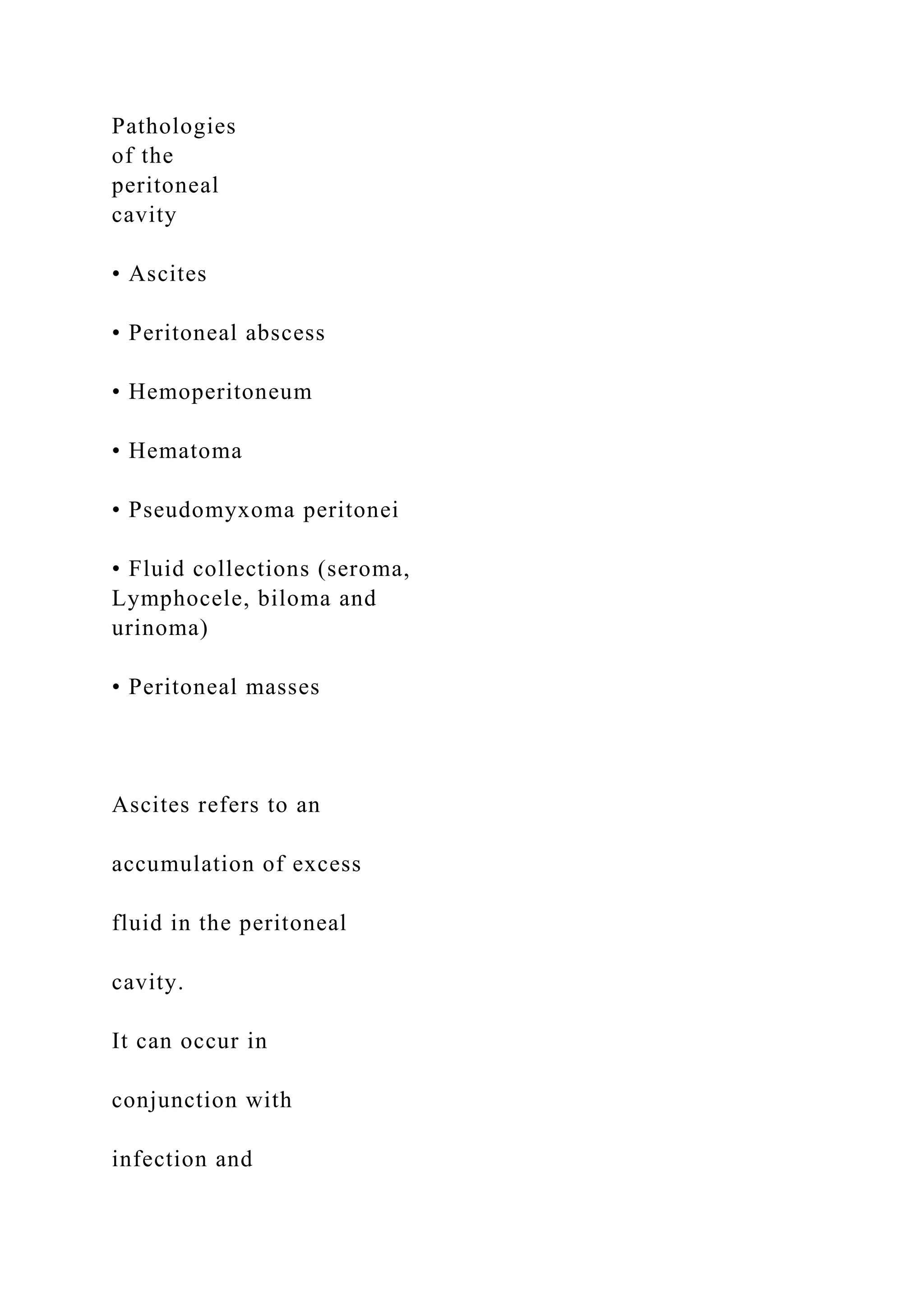 The Peritoneal CavityPart I Abdominal SonographyAbd.docx
