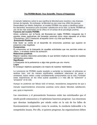 The perma model | PDF