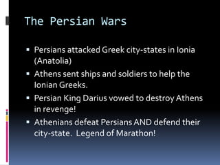 The persian wars pericles-theatre-philosophy | PPTX