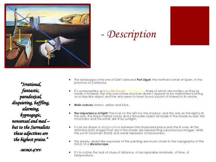 The persistence of memory by S. Dalì, a cross-currricular project