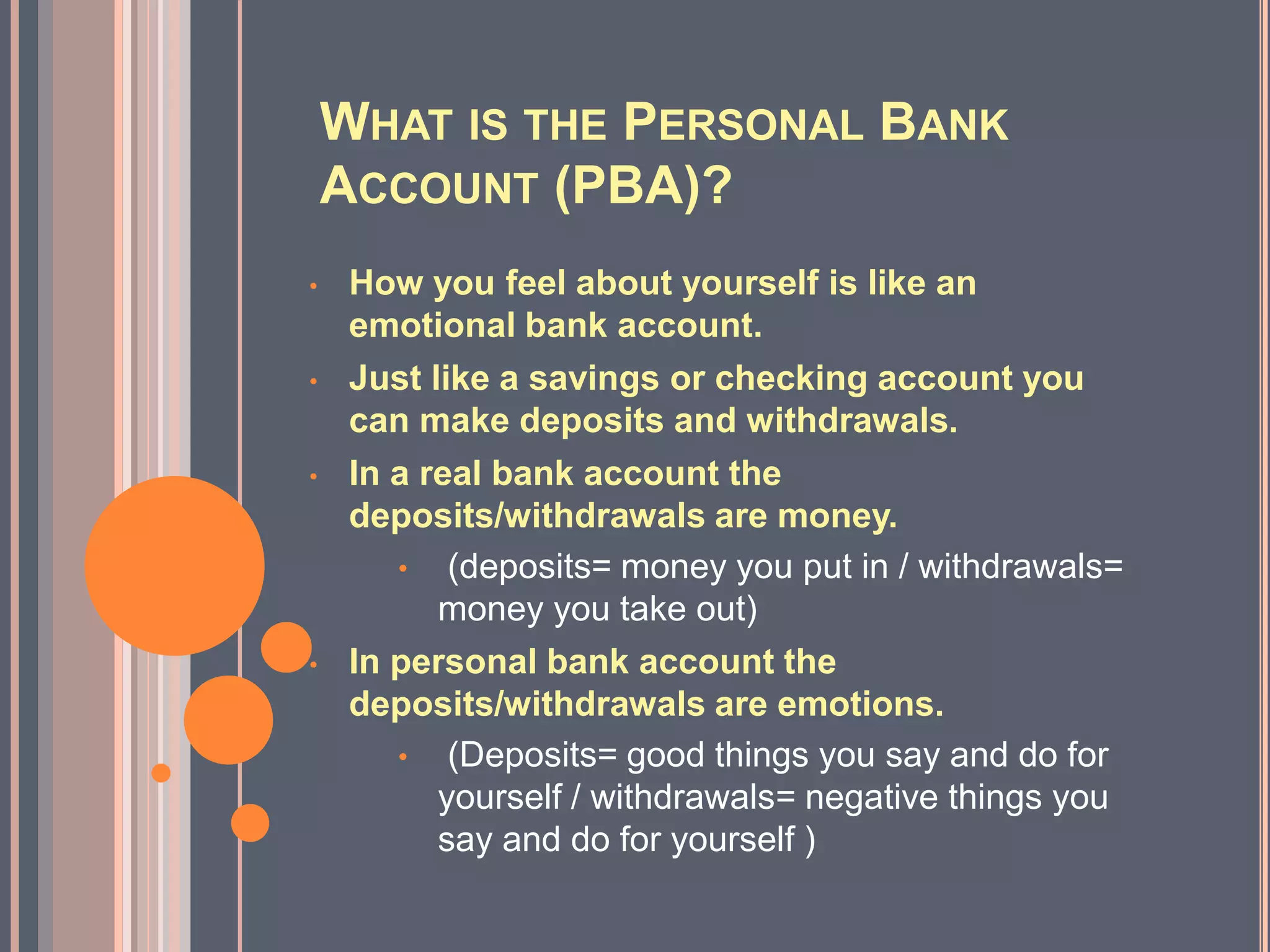 The Personal Bank Account | PPTX