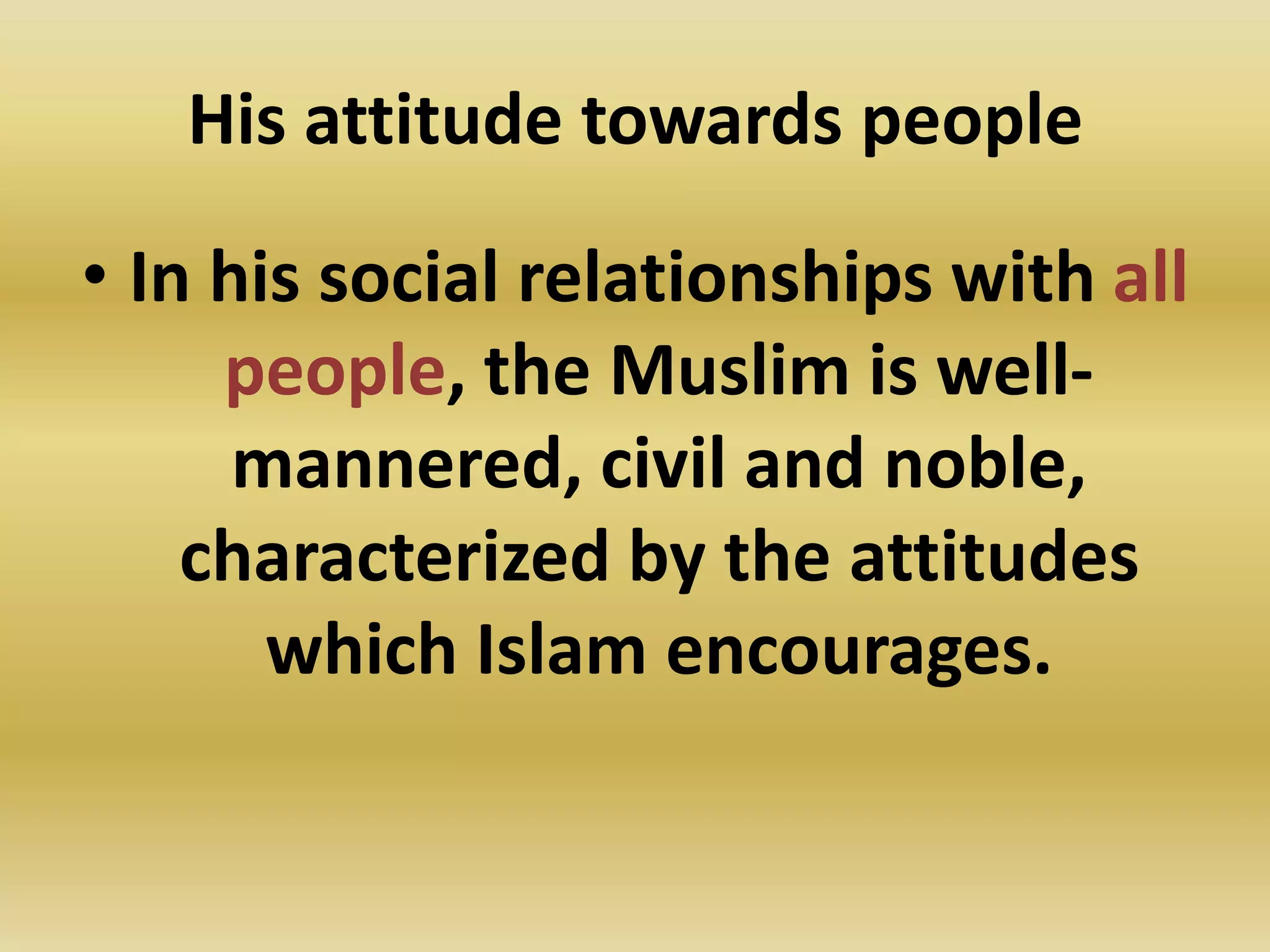 The personality of a muslim | PPTX