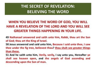 The personal revelation of Jesus Christ | PPTX