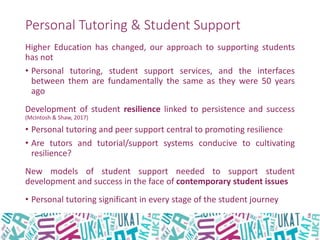 The personal touch personal tutoring and the impact on retention | PPTX