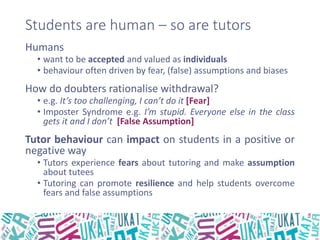 The personal touch personal tutoring and the impact on retention | PPTX