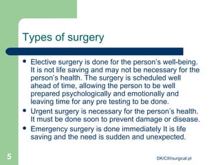 The person undergoing surgery | PPT