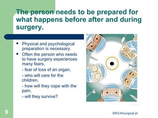 The person undergoing surgery | PPT