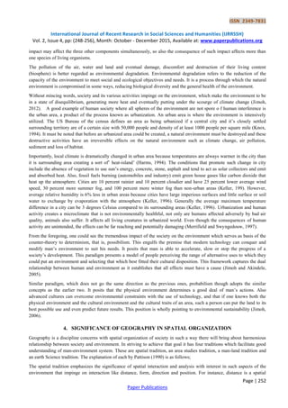 The Perspective and Association of Geography with Environment and ...