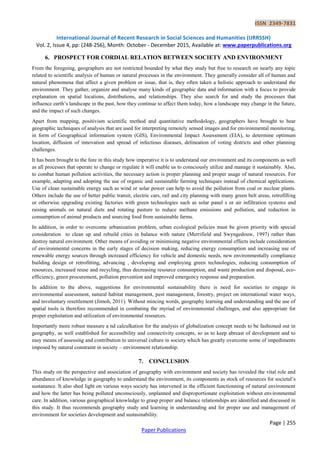 The Perspective and Association of Geography with Environment and Society | PDF