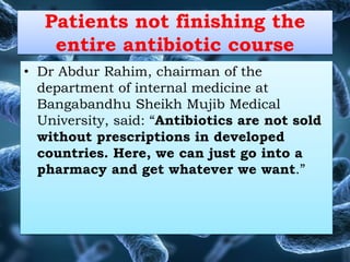The perspective of antibiotic resistance | PPTX