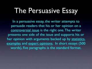 The Persuasive Essay | KEY