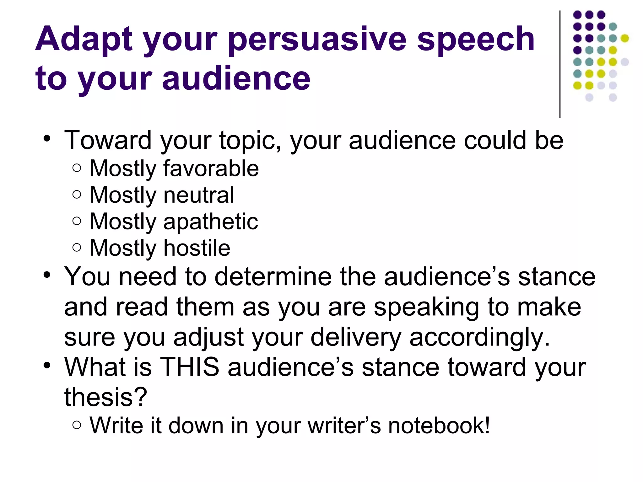 The persuasive speech | PPT
