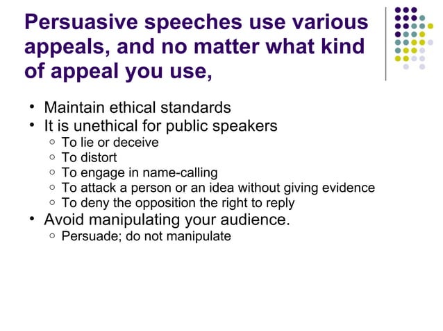 The persuasive speech | PPT