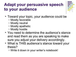 The persuasive speech | PPT