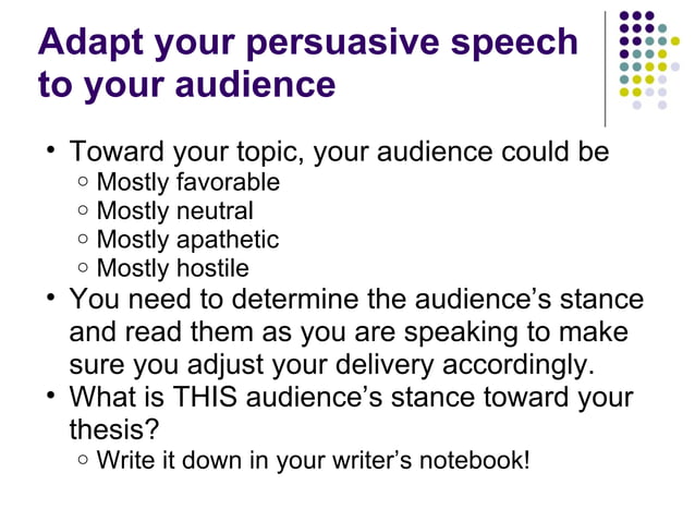 The persuasive speech | PPT