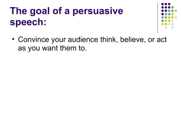 The persuasive speech | PPT