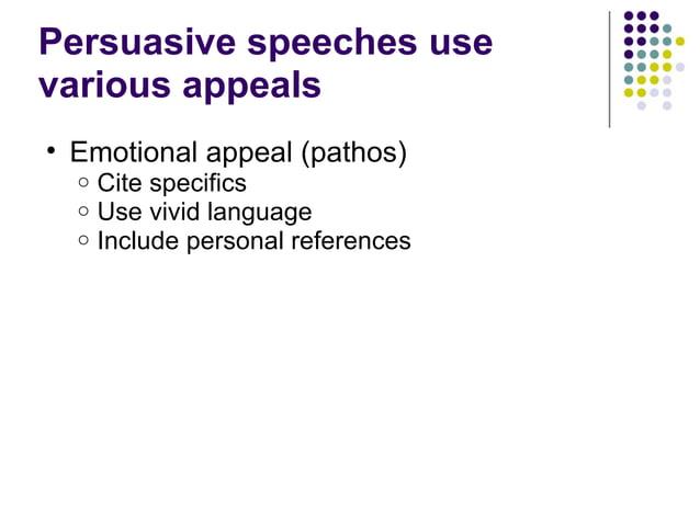 The persuasive speech | PPT