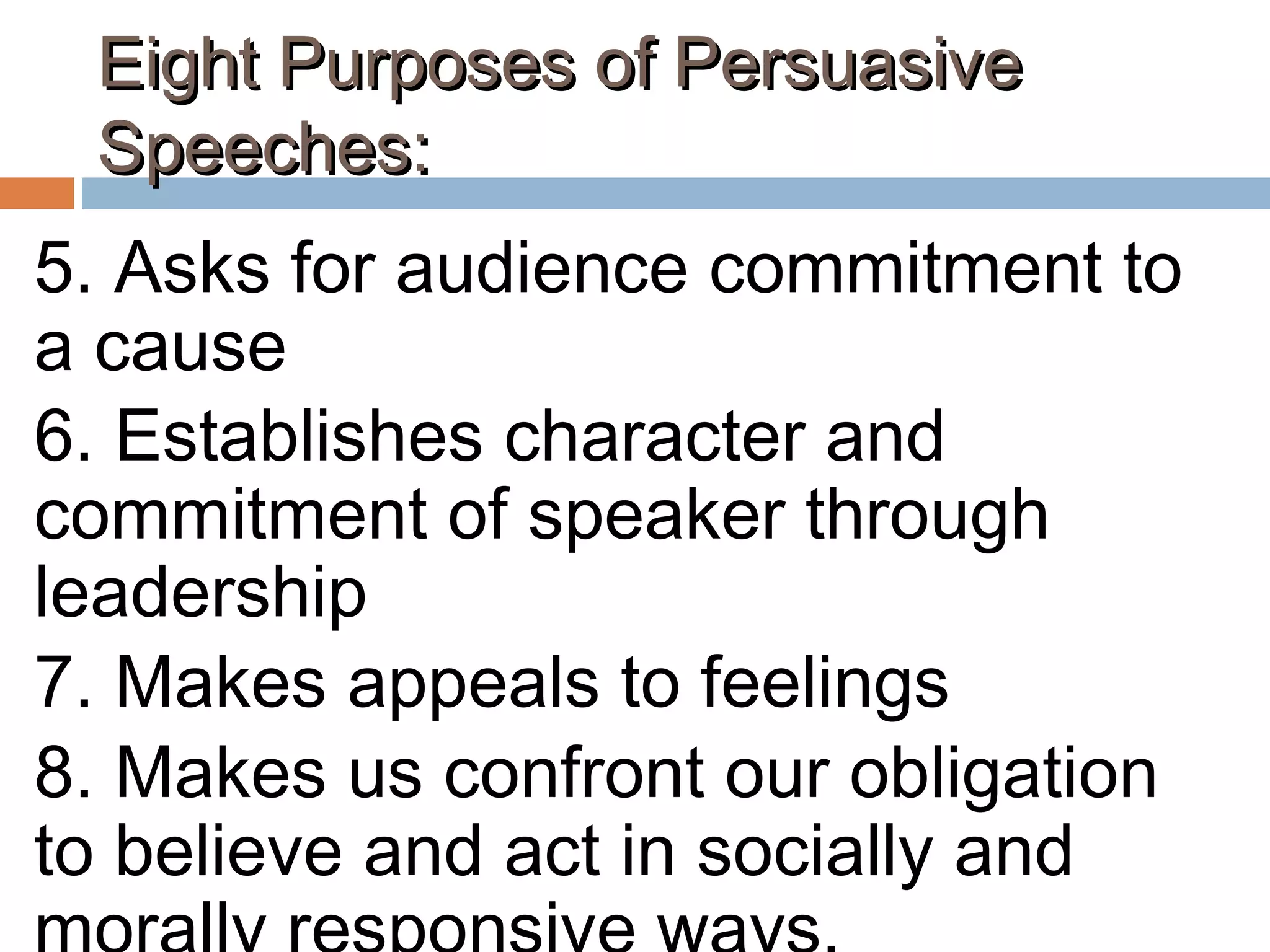 The persuasive speech | PPT