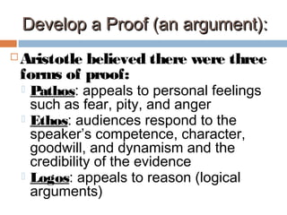 The persuasive speech | PPT