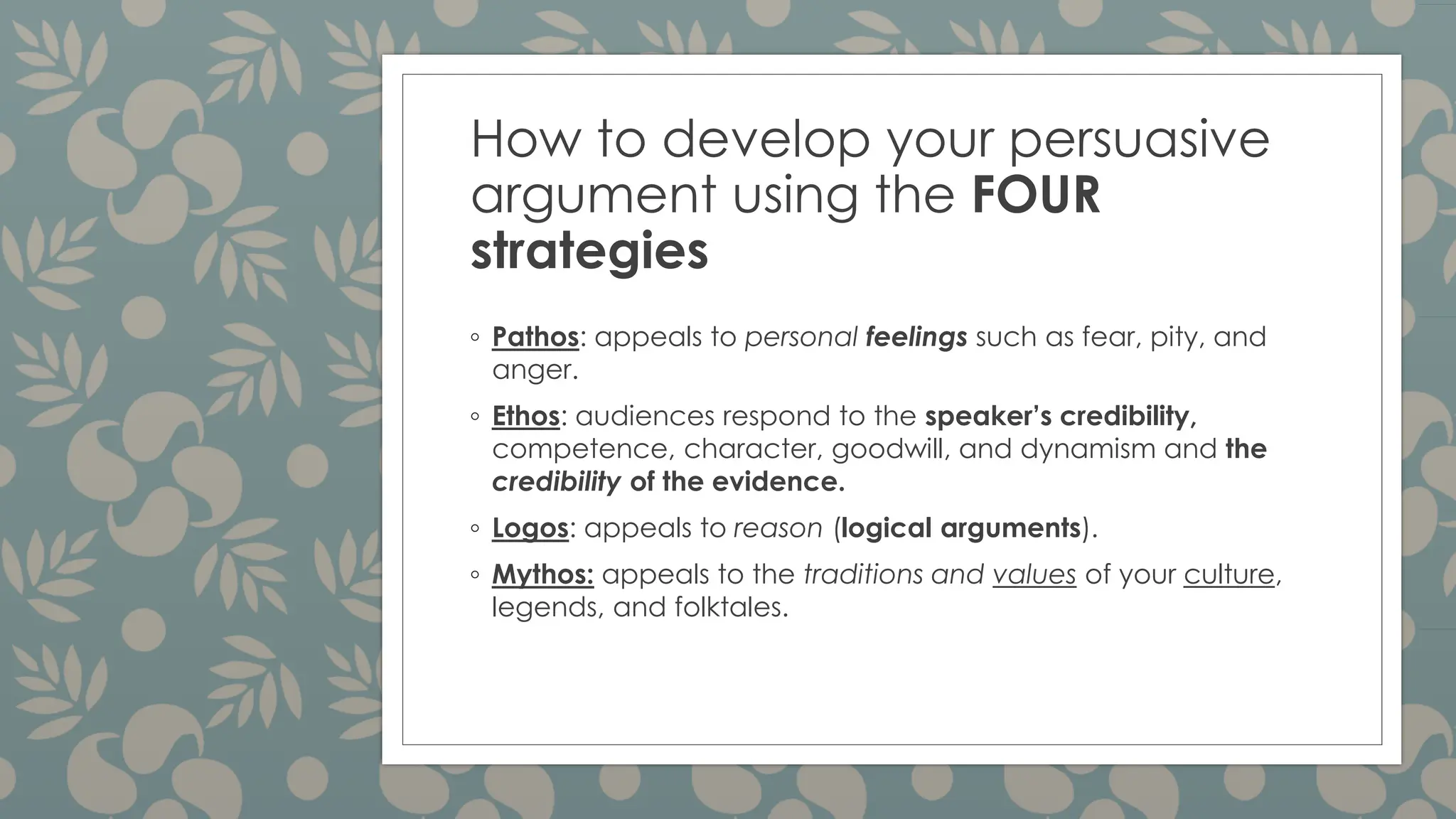 THe persuasive speeches power point presentation for communication skills | PDF