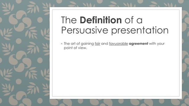 THe persuasive speeches power point presentation for communication ...