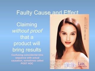 False Cause And Effect Ads